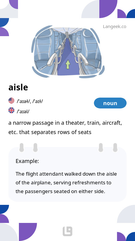Definition & Meaning of "Aisle" | LanGeek