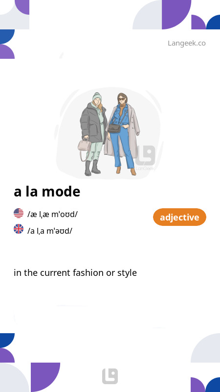 Definition & Meaning of "A la mode" | Picture Dictionary
