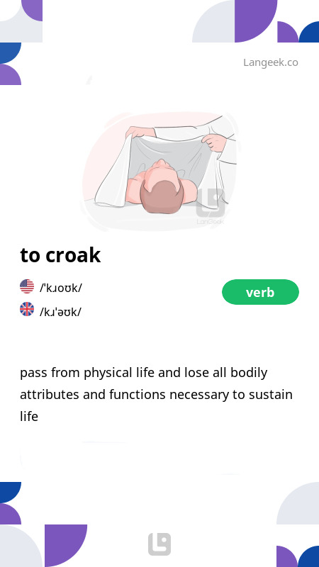 Definition & Meaning of "Croak" | Picture Dictionary