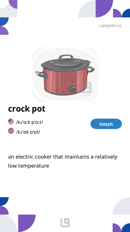 Definition & Meaning of "Crock pot" | Picture Dictionary
