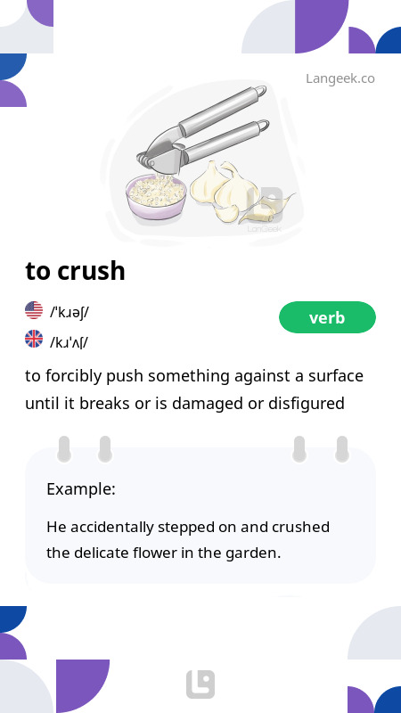 Definition & Meaning of "Crush" | Picture Dictionary