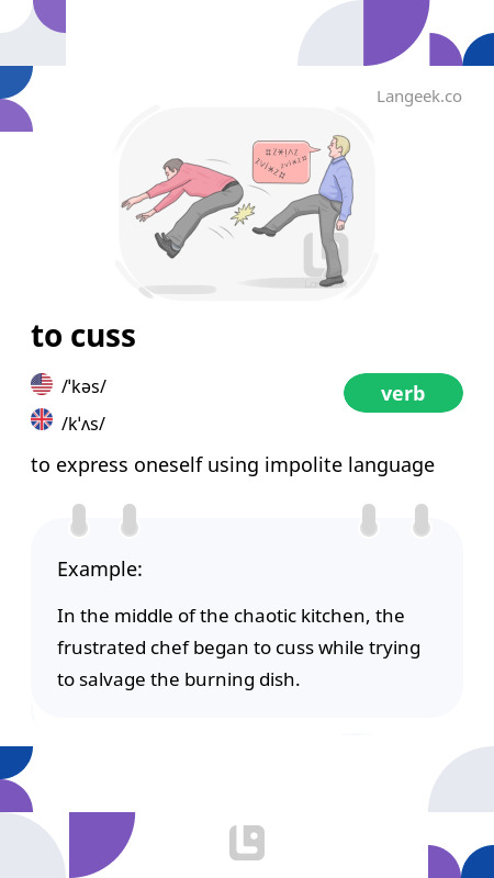 Definition & Meaning of "Cuss" | LanGeek