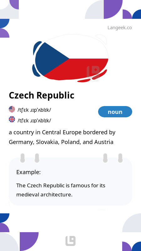 Definition & Meaning of "Czech republic" | Picture Dictionary