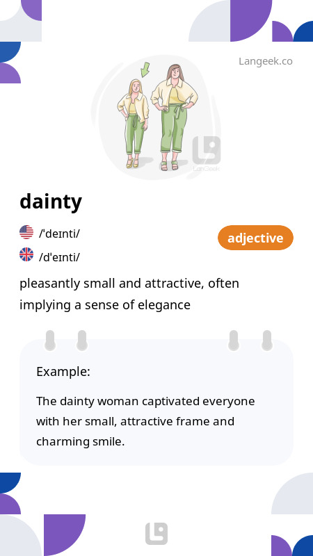 Definition & Meaning of "Dainty" | Picture Dictionary
