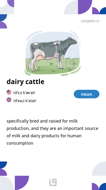 Definition & Meaning of "Dairy cattle" | Picture Dictionary