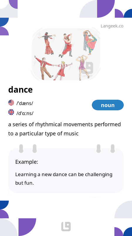 Definition & Meaning of "Dance" | LanGeek