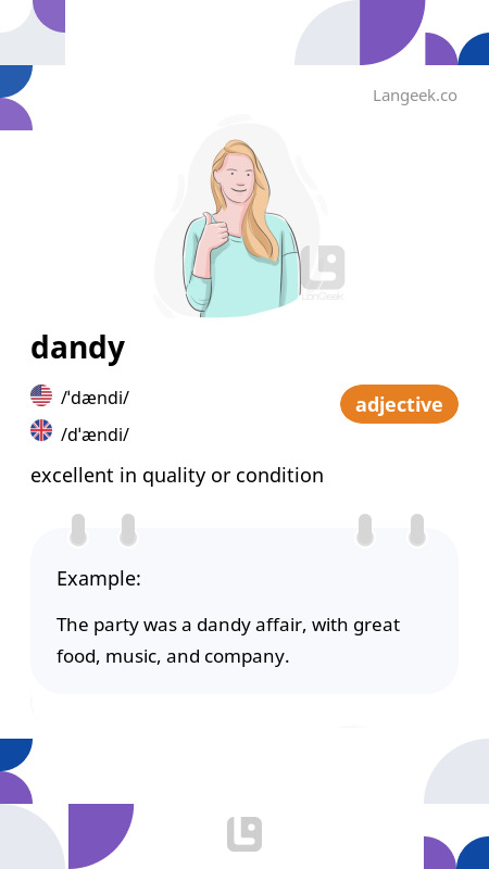 Definition & Meaning of "Dandy" | Picture Dictionary