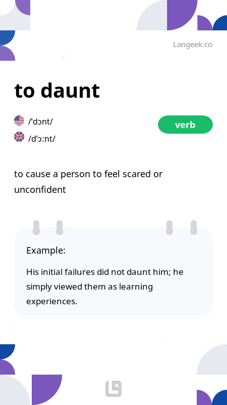 Definition & Meaning of "Daunt" | Picture Dictionary