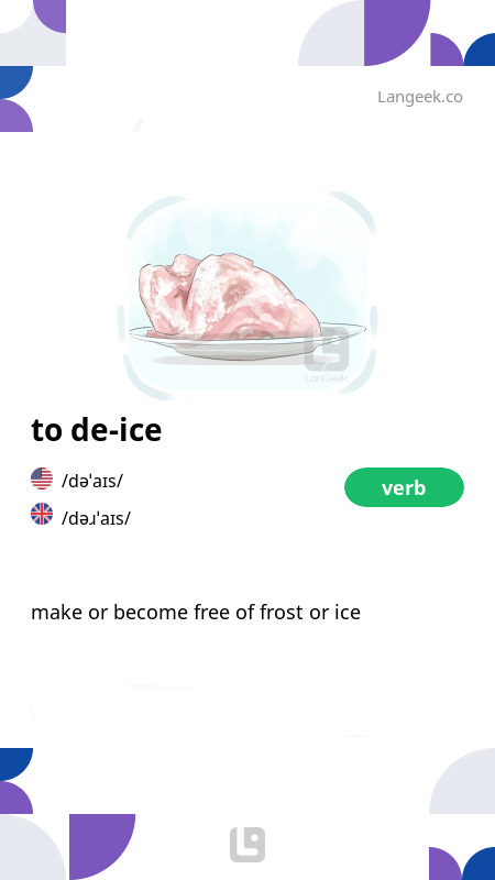 Definition & Meaning of "De-ice" | Picture Dictionary