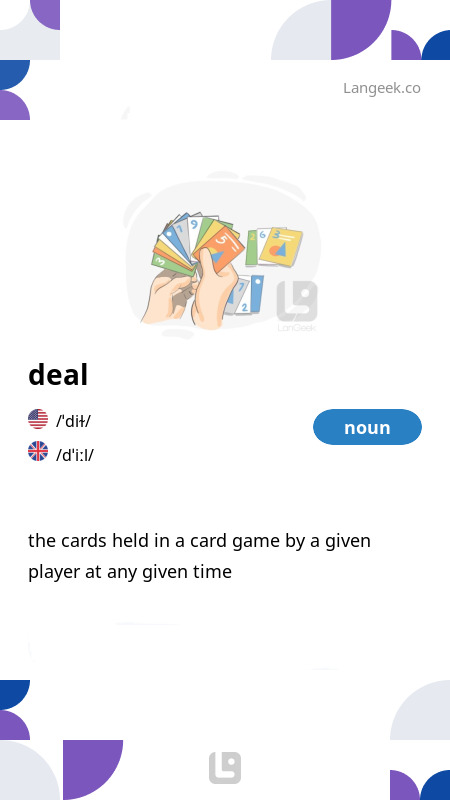 Definition & Meaning of "Deal" | LanGeek