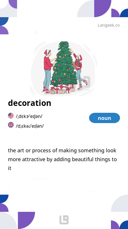 Definition & Meaning of "Decoration" | LanGeek