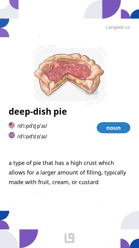Definition & Meaning of "Deep-dish pie" | Picture Dictionary