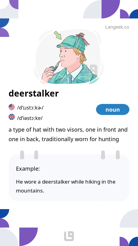 Definition & Meaning of "Deerstalker" | LanGeek