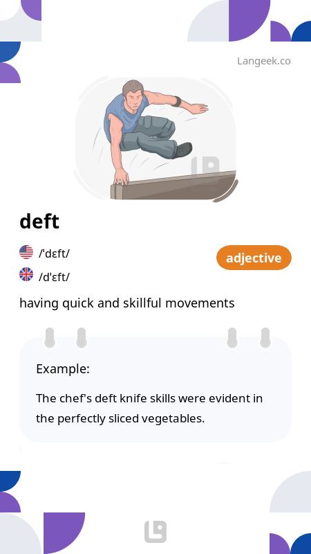 Definition & Meaning of "Deft" | Picture Dictionary