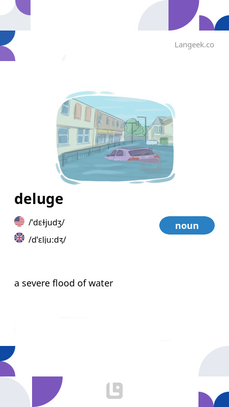 Definition & Meaning of "Deluge" | Picture Dictionary