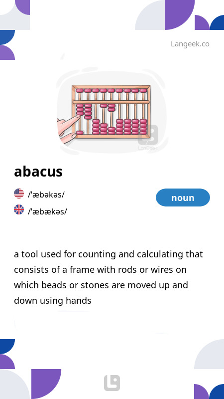 Definition & Meaning of "Abacus" | LanGeek