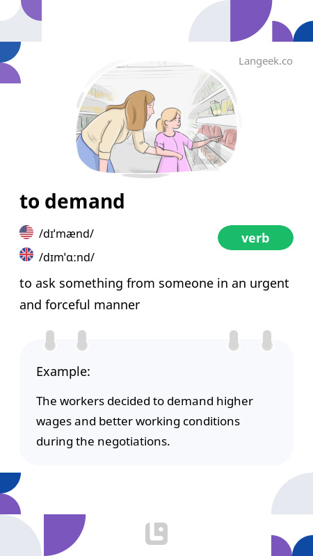 Definition & Meaning of "Demand" | Picture Dictionary