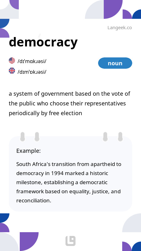 Definition & Meaning of "Democracy" | Picture Dictionary