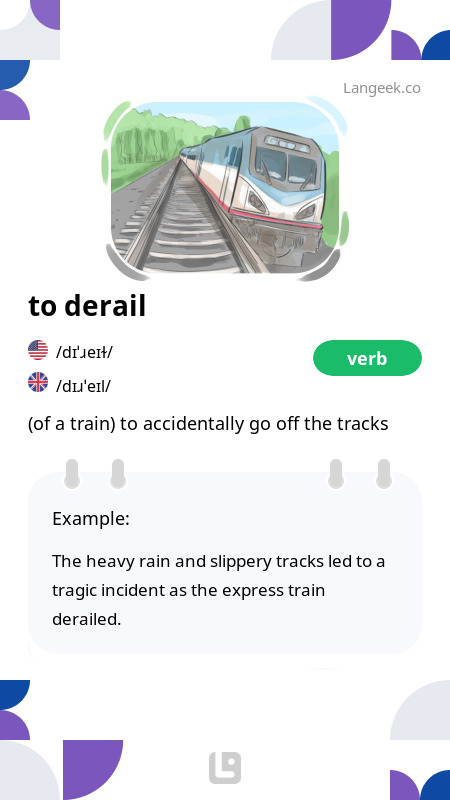 Definition & Meaning of "Derail" | Picture Dictionary
