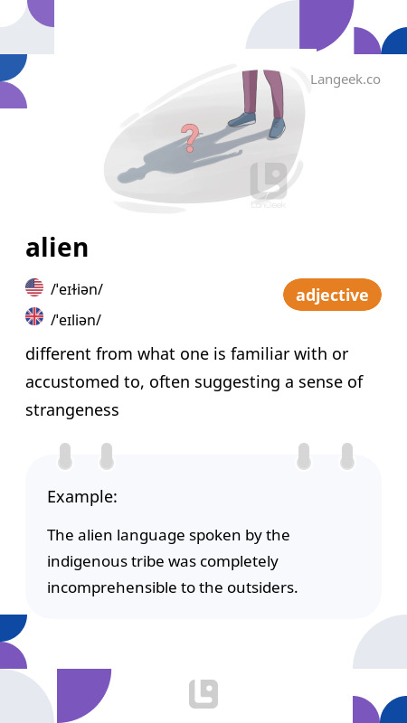 Definition & Meaning of "Alien" | Picture Dictionary