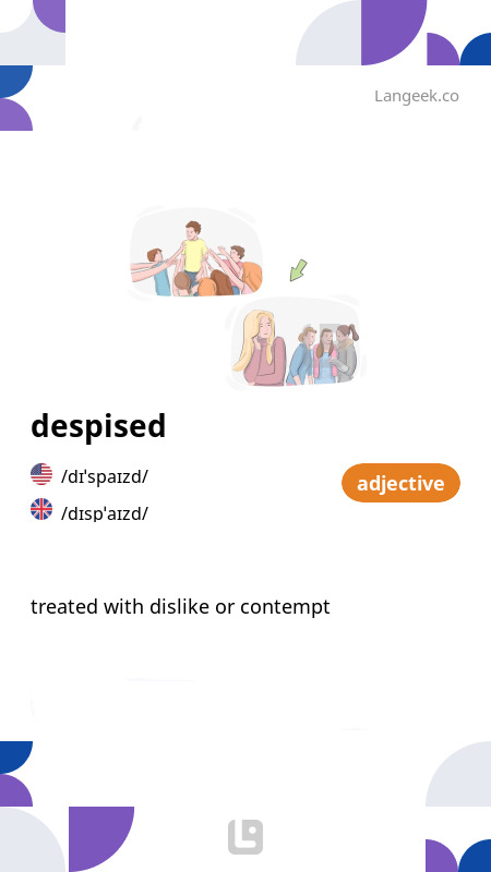 Definition & Meaning of "Despised" | Picture Dictionary