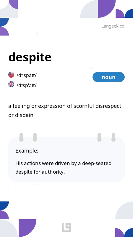 Definition & Meaning of "Despite" | Picture Dictionary