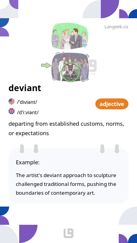 Definition & Meaning of "Deviant" | Picture Dictionary