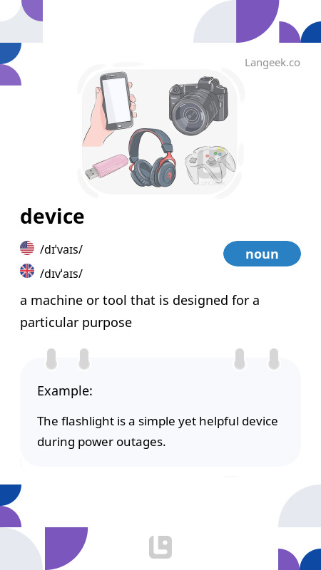 Definition & Meaning of "Device" | LanGeek