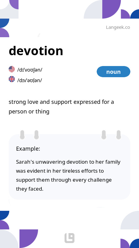 Definition & Meaning of "Devotion" | Picture Dictionary