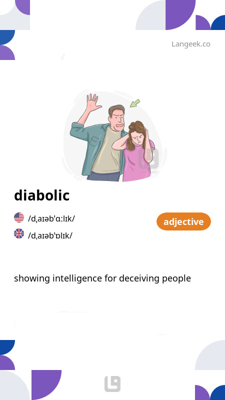 Definition & Meaning of "Diabolic" | LanGeek
