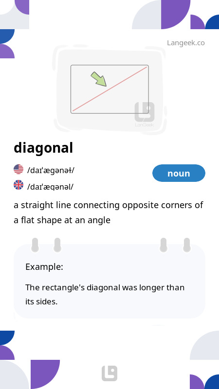 Definition & Meaning of "Diagonal" | Picture Dictionary