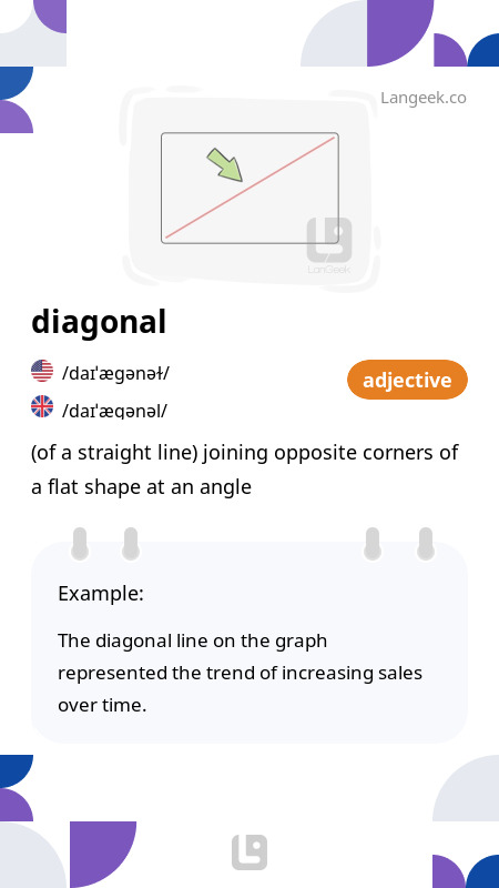 Definition & Meaning of "Diagonal" | Picture Dictionary