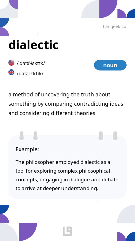 Definition & Meaning of "Dialectic" | Picture Dictionary