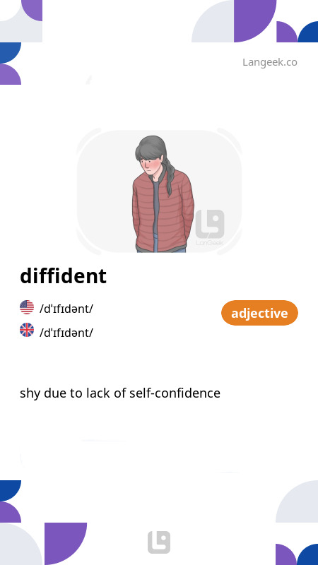Definition & Meaning of "Diffident" | Picture Dictionary