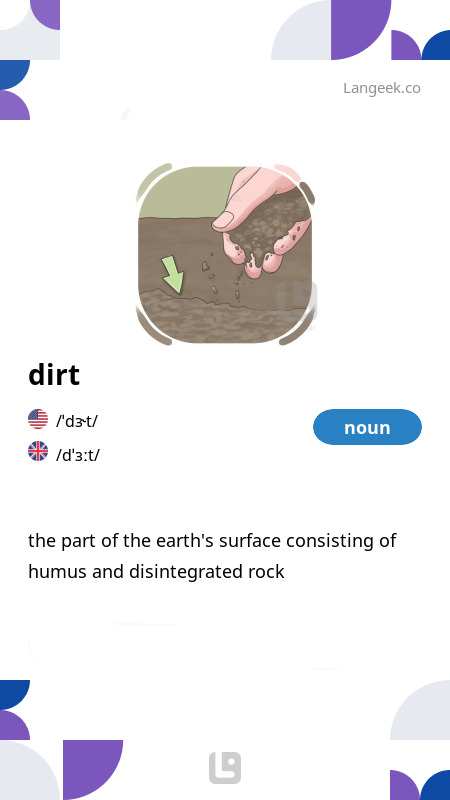 Definition & Meaning of "Dirt" | Picture Dictionary