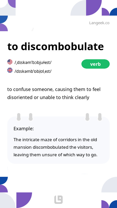 Definition & Meaning of "Discombobulate" | Picture Dictionary