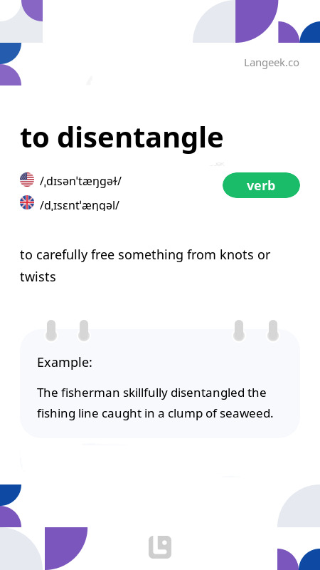 Definition & Meaning of "Disentangle" | Picture Dictionary
