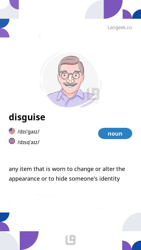 Definition & Meaning of "Disguise" | Picture Dictionary