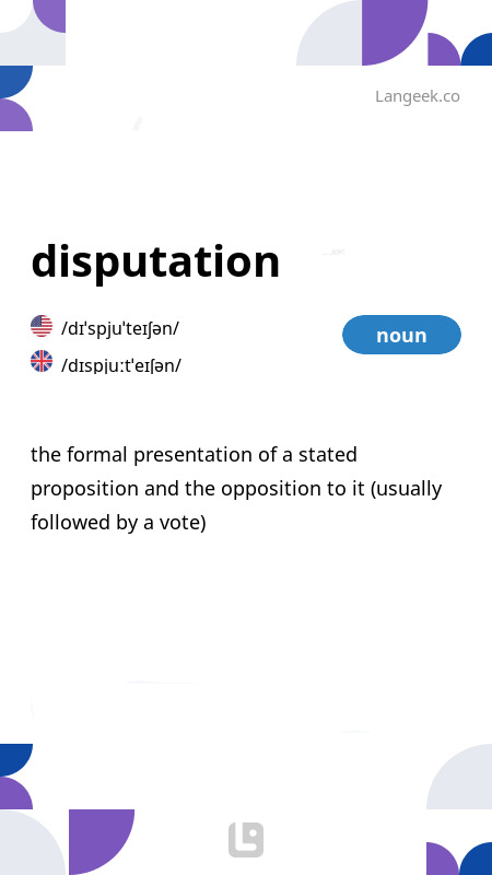 Definition & Meaning of "Disputation" | Picture Dictionary