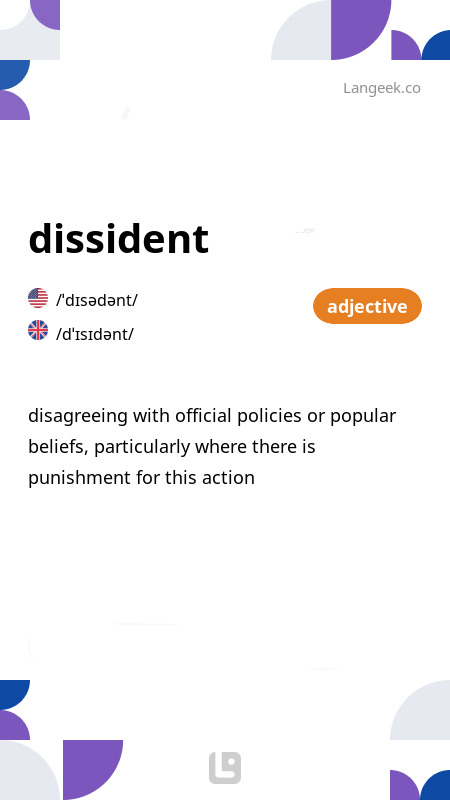 Definition & Meaning of "Dissident" | LanGeek
