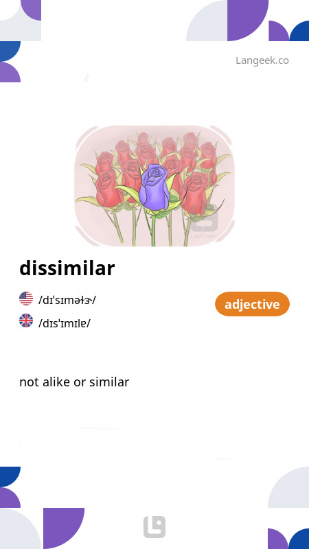 Definition & Meaning of "Dissimilar" | Picture Dictionary