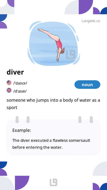 Definition & Meaning of "Diver" | LanGeek