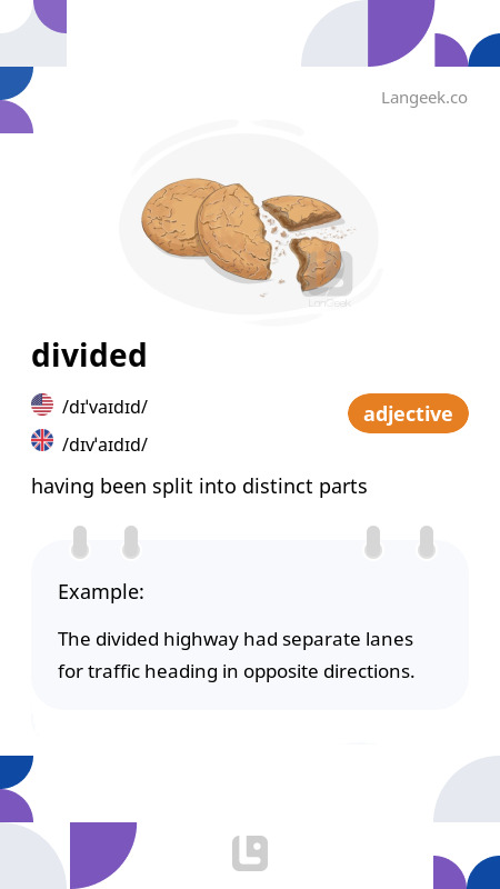 Definition & Meaning of "Divided" | Picture Dictionary