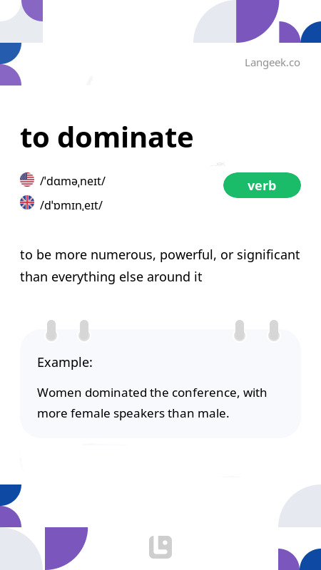 Definition & Meaning of "Dominate" | Picture Dictionary