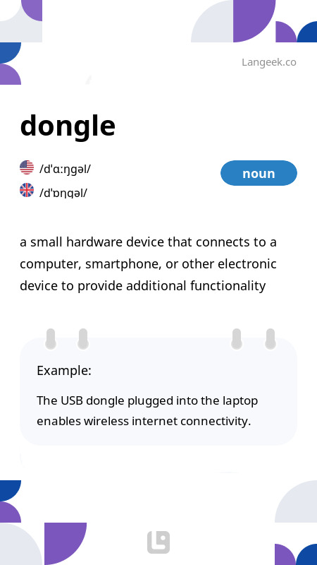 Definition & Meaning of "Dongle" | Picture Dictionary