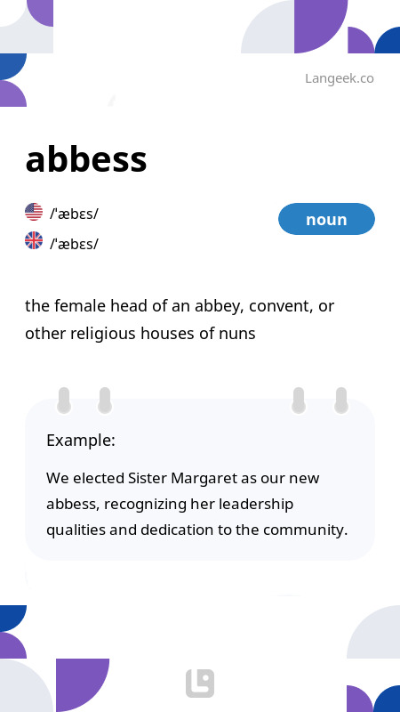 Definition & Meaning of "Abbess" | Picture Dictionary