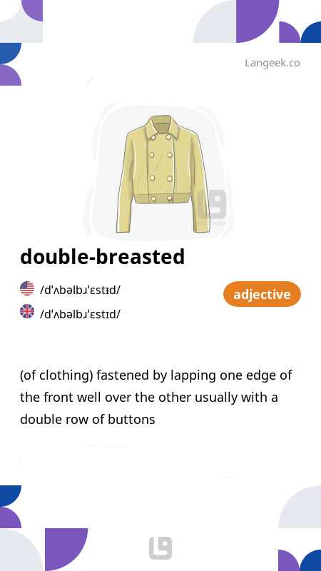 Definition & Meaning of "Double-breasted" | Picture Dictionary