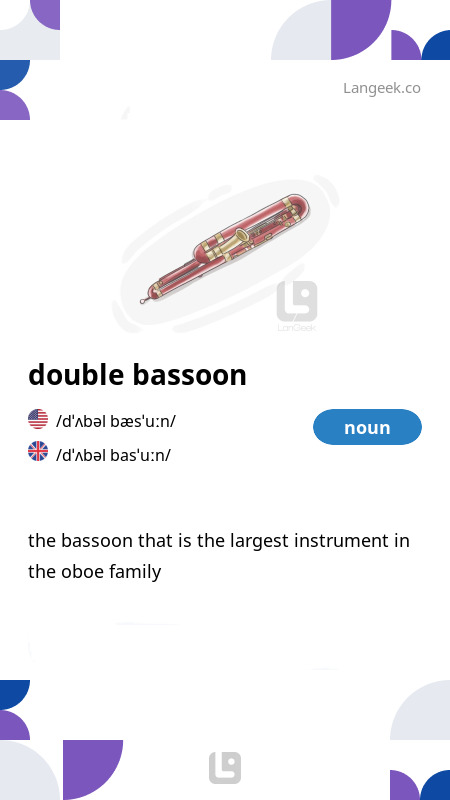 Definition & Meaning of "Double bassoon" | Picture Dictionary
