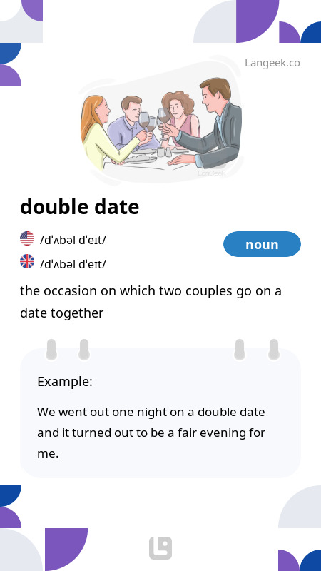 Definition & Meaning of "Double date" | LanGeek