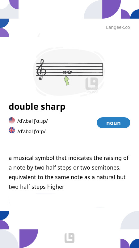 Definition & Meaning of "Double sharp" | Picture Dictionary